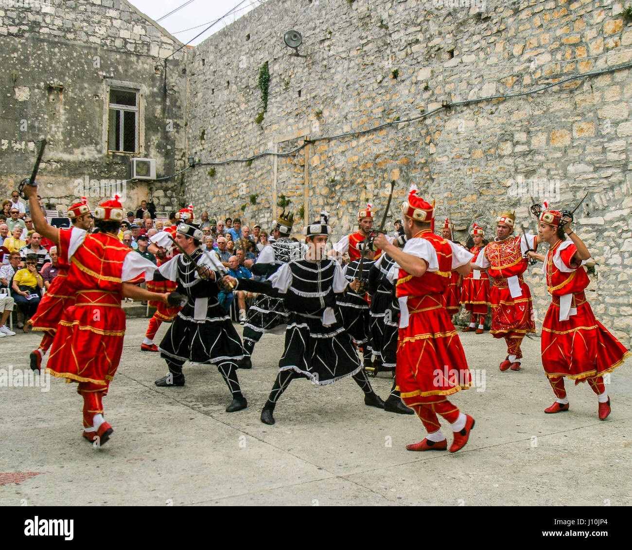 Korcula, Croatia. 9th Oct, 2004. Moreska, a traditional Korcula sword ...