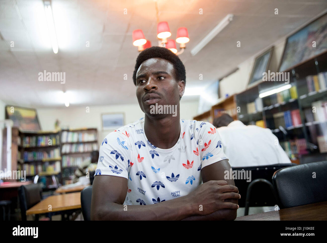 Addis Ababa, Ethiopia. 4th Apr, 2017. Olami Simon from Uganda in a ...