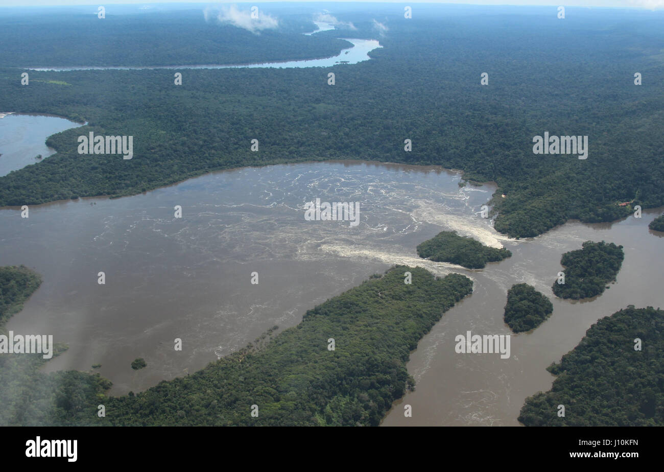 An aerial view of Juruena National Park in Brazil, 23 March 2017. The ...