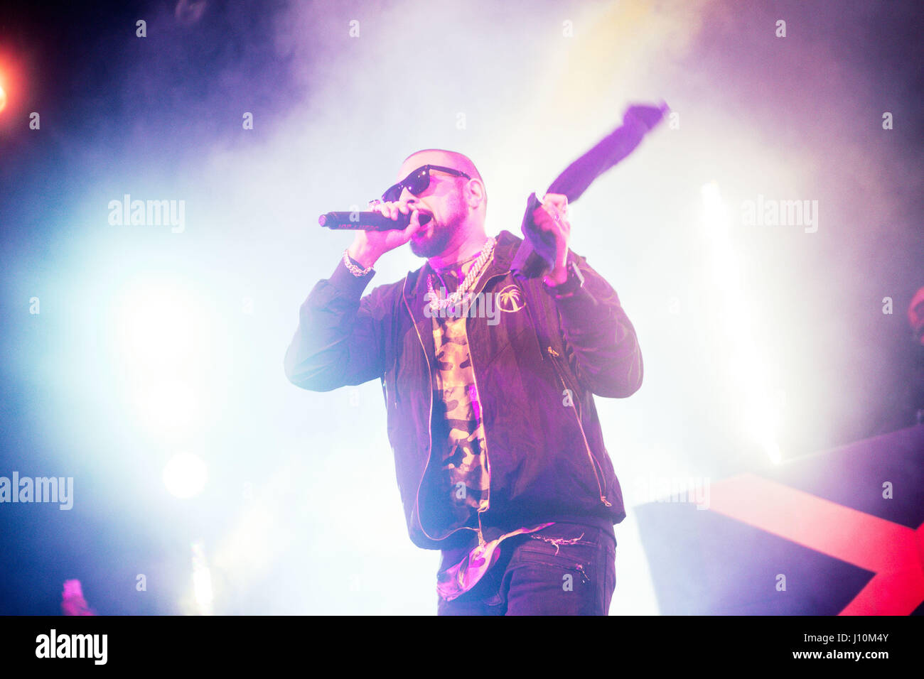 Milan, Italy. 17th April, 2017. Jamaican rapper Sean Paul performs live ...