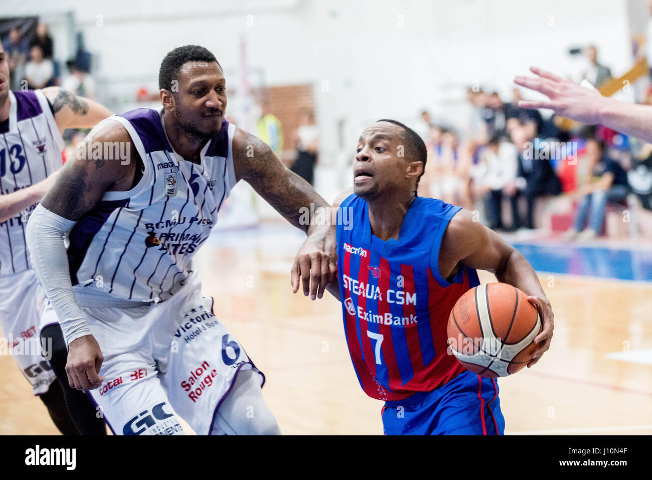 April 13, 2017: Vincent Hunter II #6 of BCM U Pitesti L and Morris ...