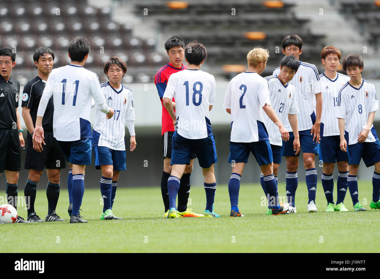 Chiba, Japan. 18th Apr, 2017. U-20U-20 Japan team group (JPN) Football ...