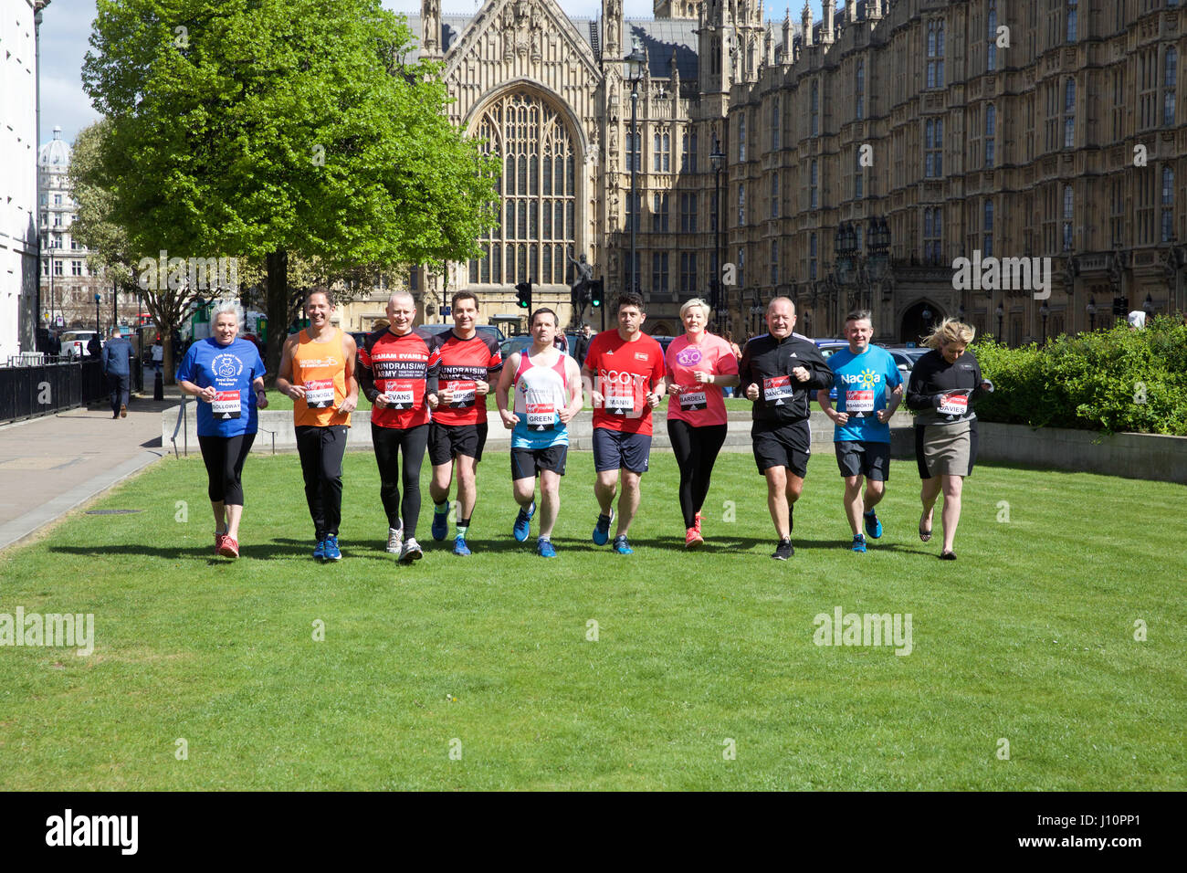 Westminster, UK. 18th Apr, 2017. MPs attend a photocall outside the ...