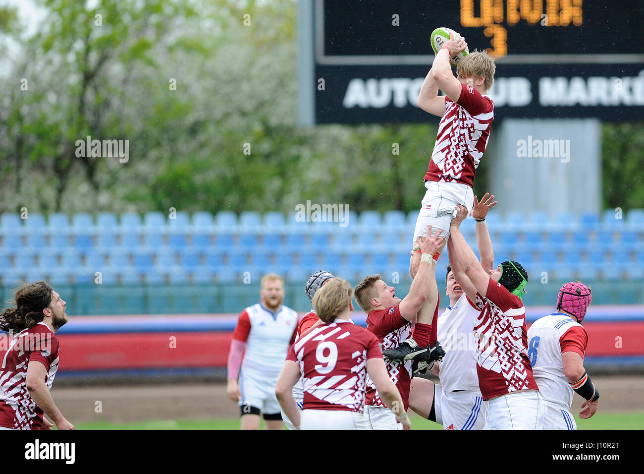 Prague, Czech Republic. 15th Apr, 2017. Players in action during the ...