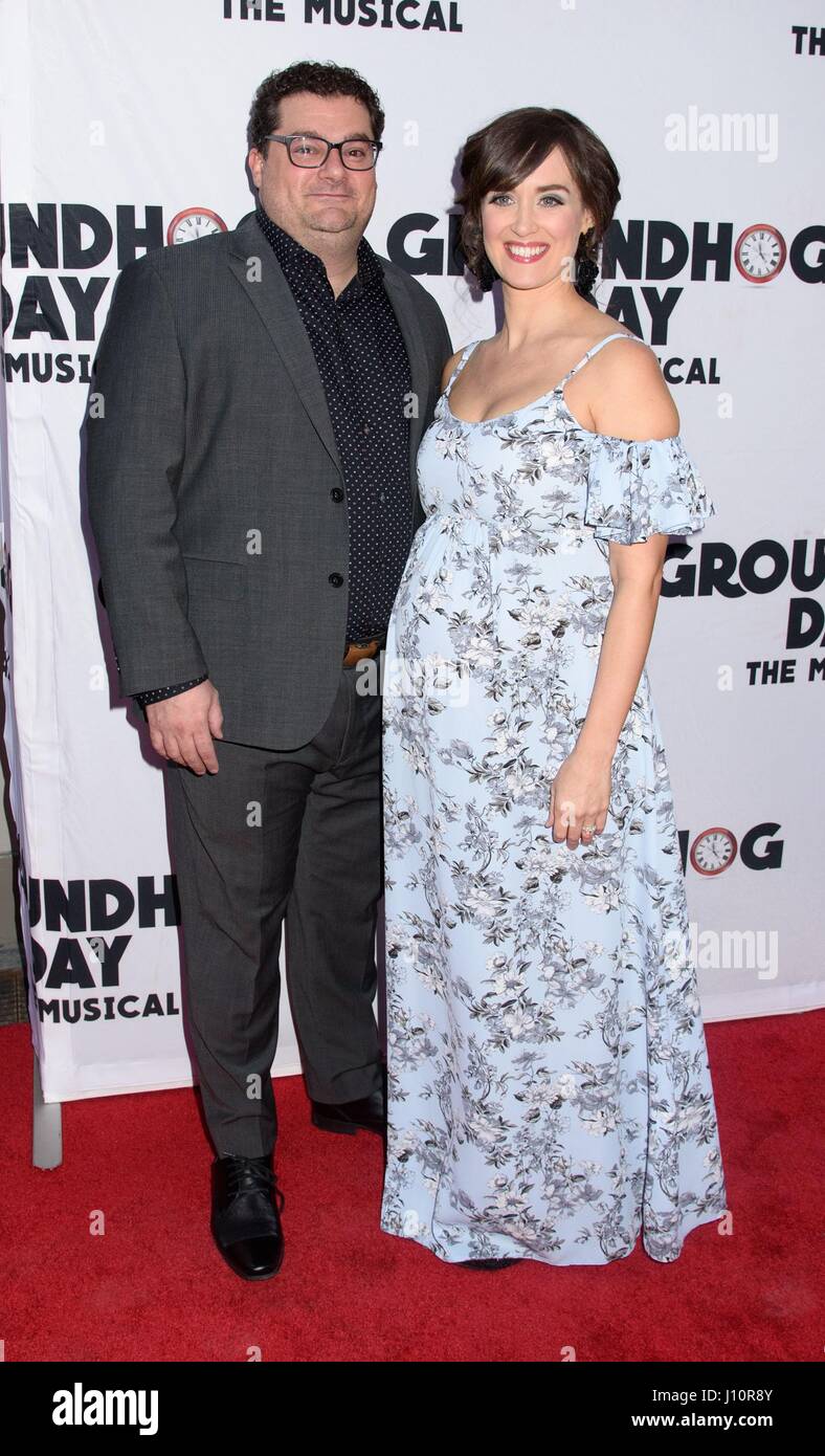 New York, NY, USA. 17th Apr, 2017. Bobby Moynihan, Brynn O'Malley at ...