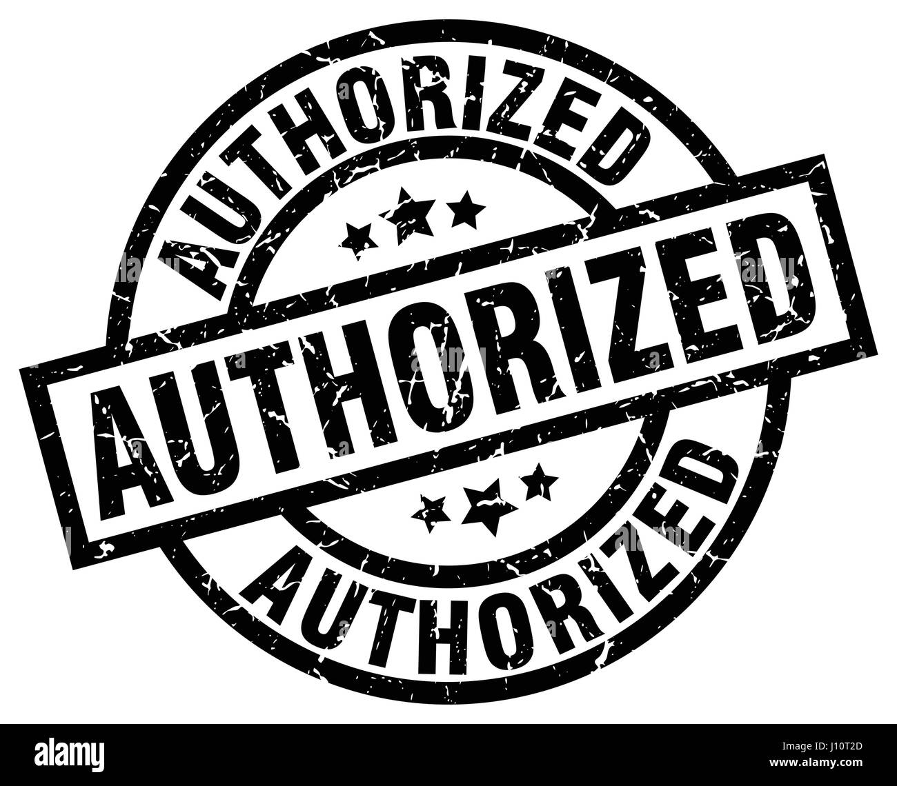 Authorized stamp sign round Black and White Stock Photos & Images - Alamy