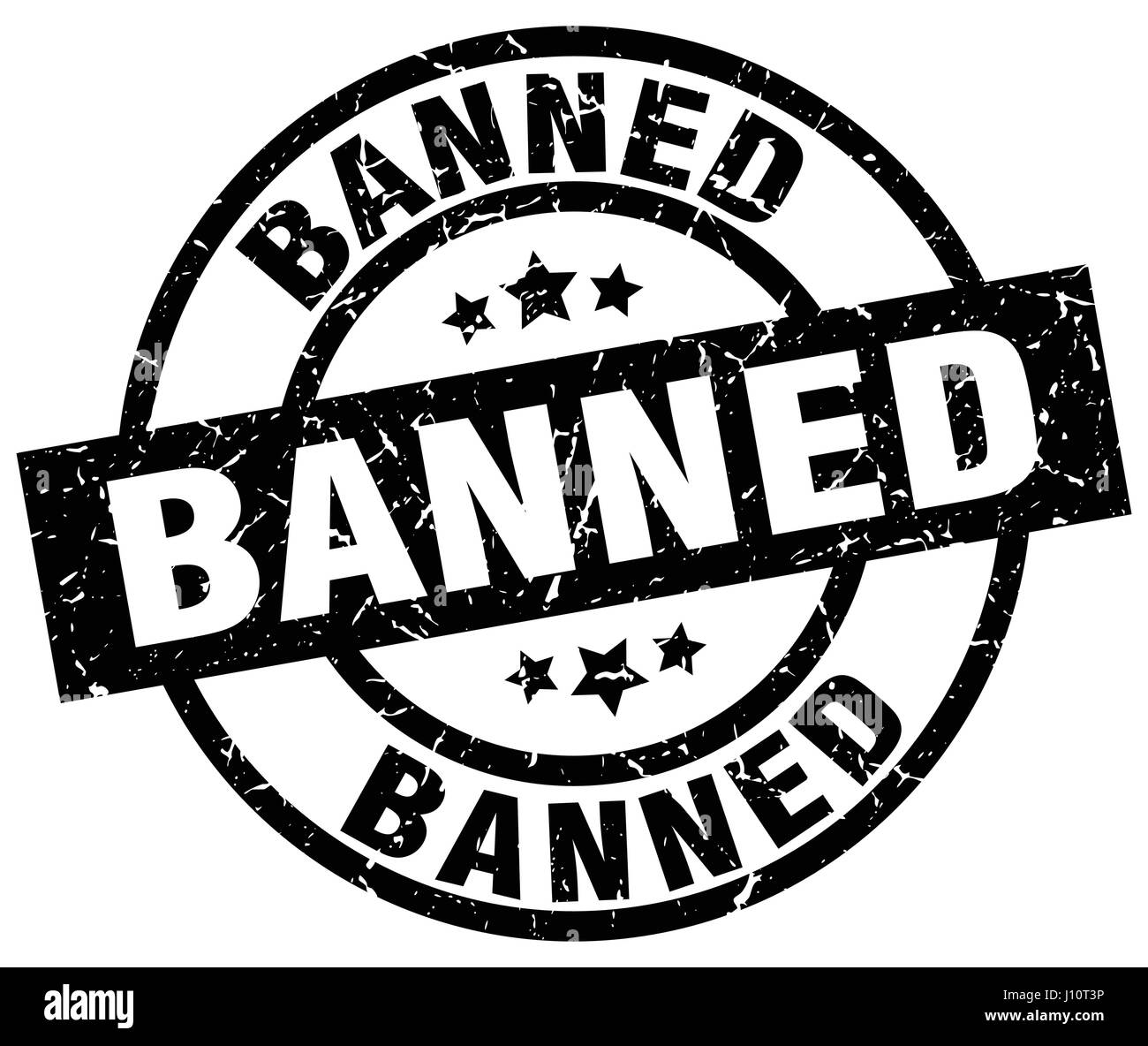 banned round grunge black stamp Stock Vector Image & Art - Alamy