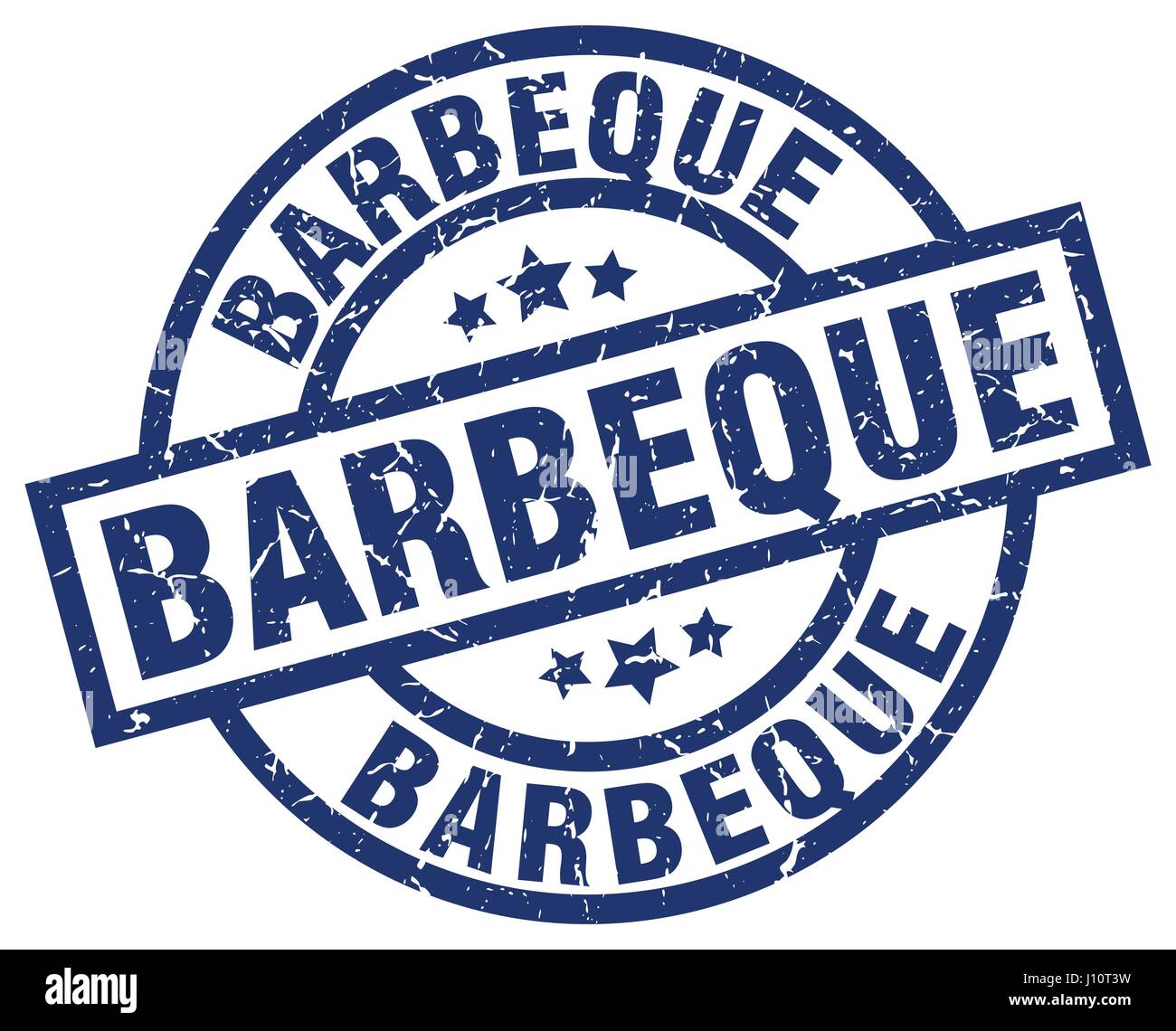 barbeque blue round grunge stamp Stock Vector Image & Art - Alamy