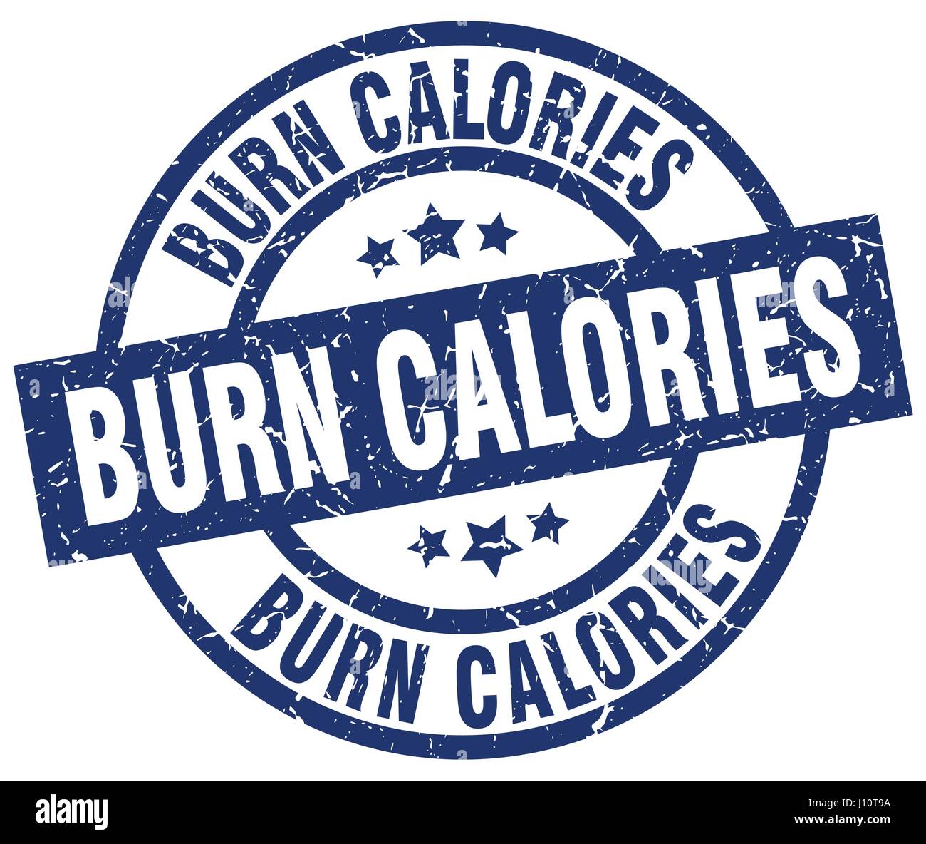 burn calories blue round grunge stamp Stock Vector Image & Art - Alamy
