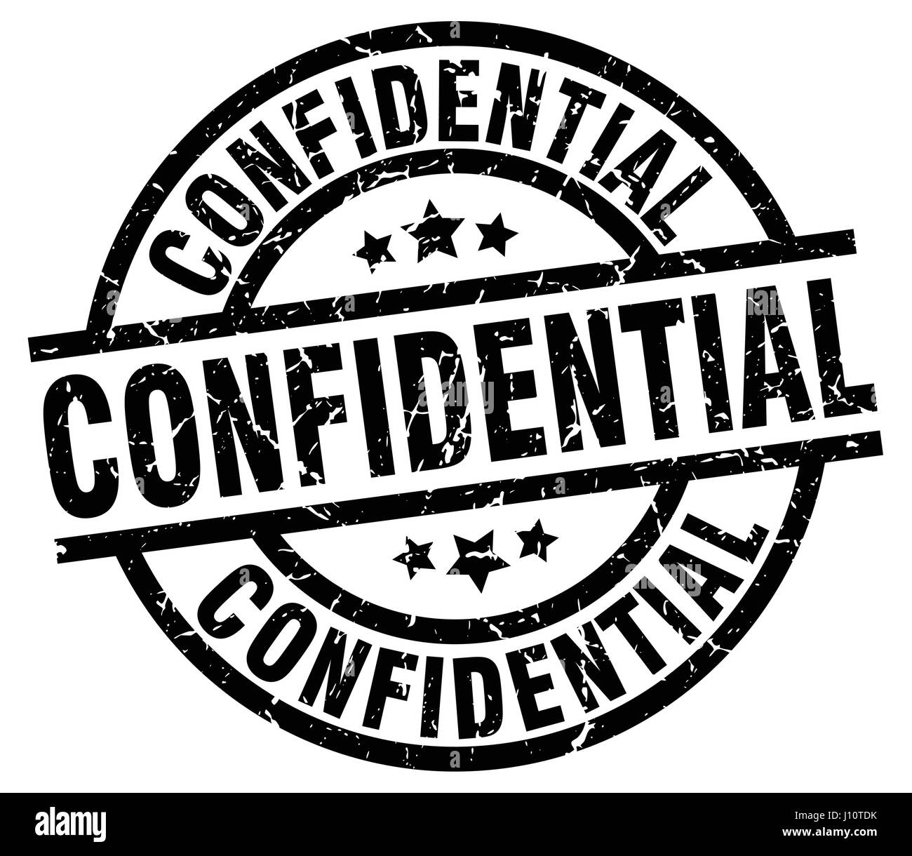 Confidential stamp sign round Black and White Stock Photos & Images - Alamy