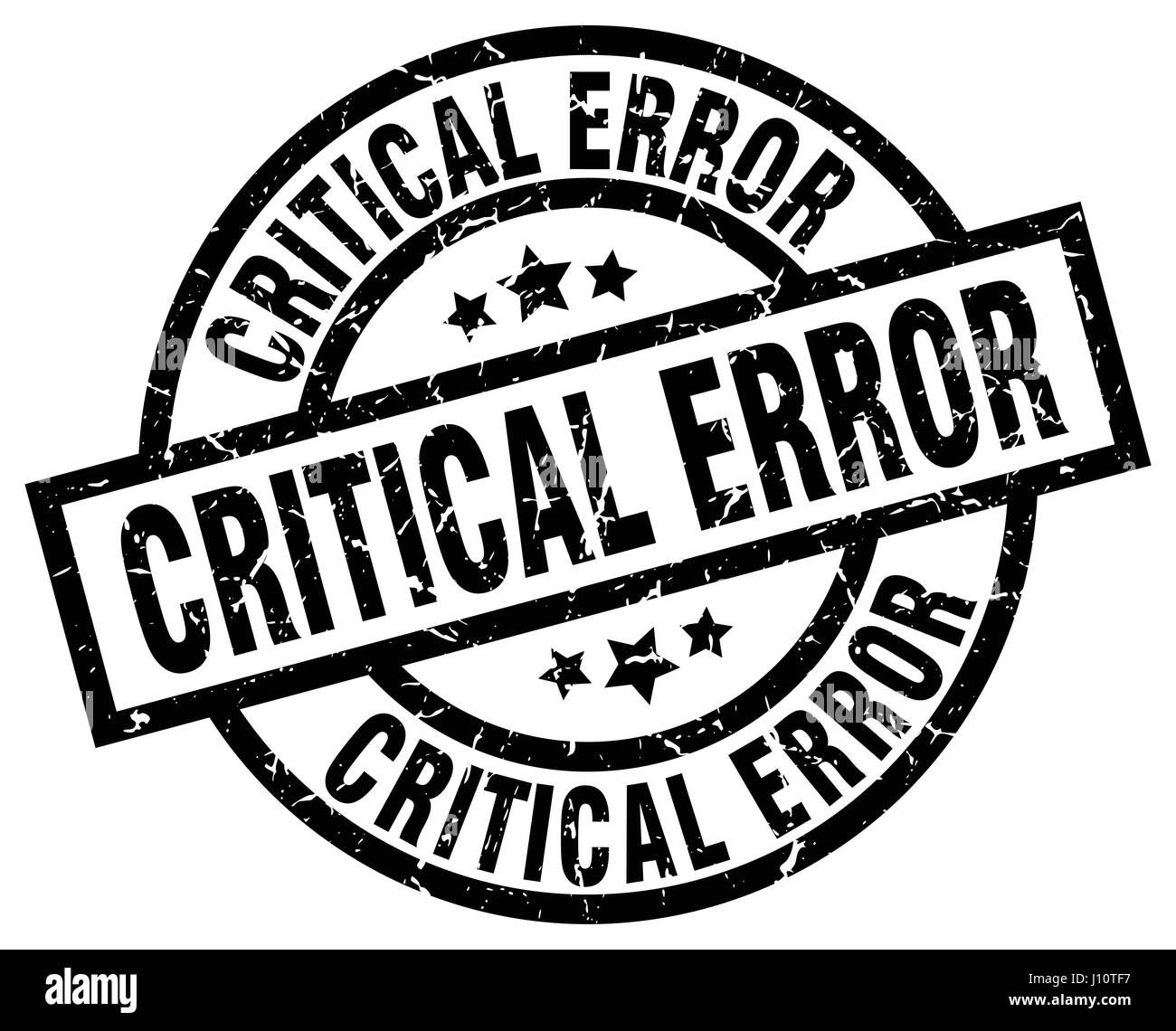 critical error round grunge black stamp Stock Vector Image & Art - Alamy