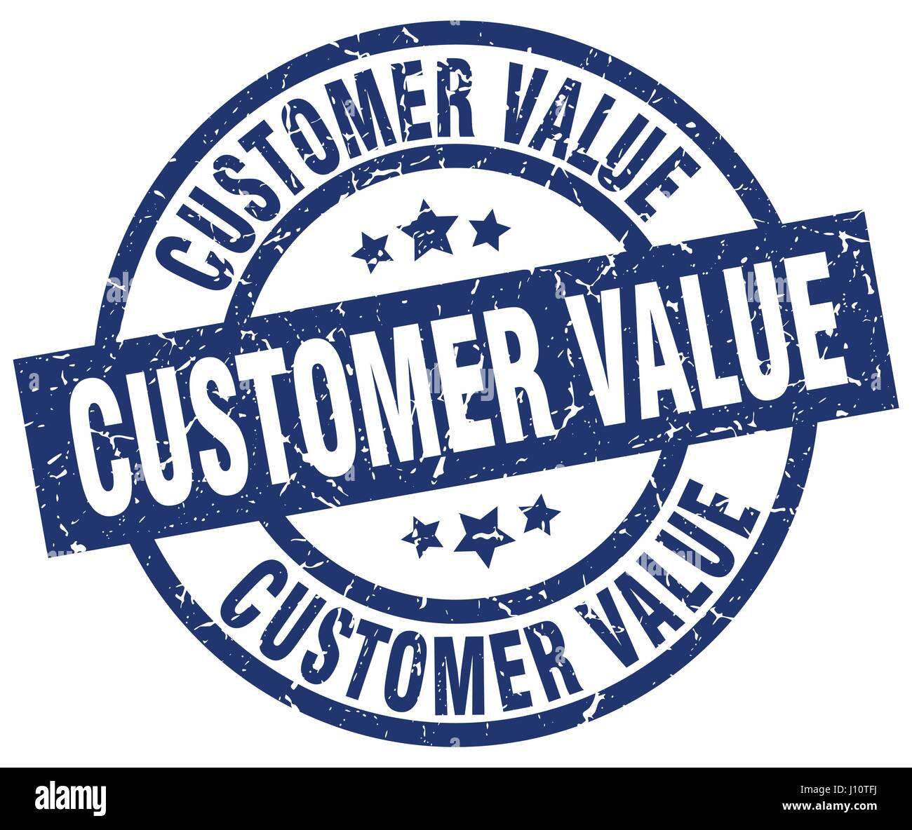 customer value blue round grunge stamp Stock Vector Image & Art - Alamy