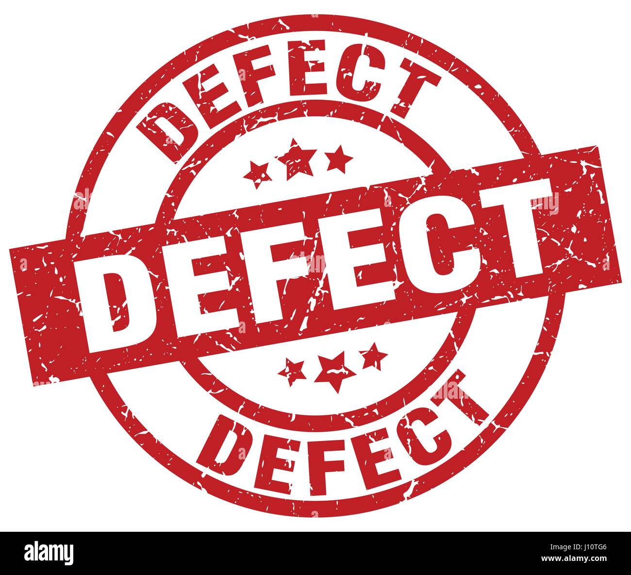 defect round red grunge stamp Stock Vector Image & Art - Alamy