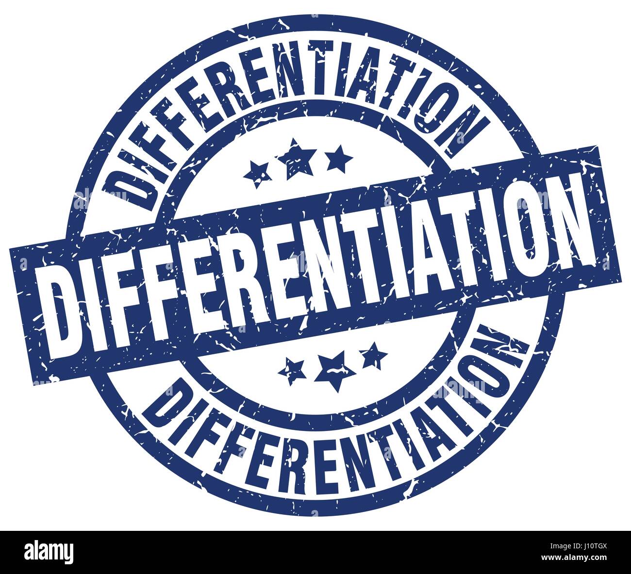 differentiation blue round grunge stamp Stock Vector Image & Art - Alamy