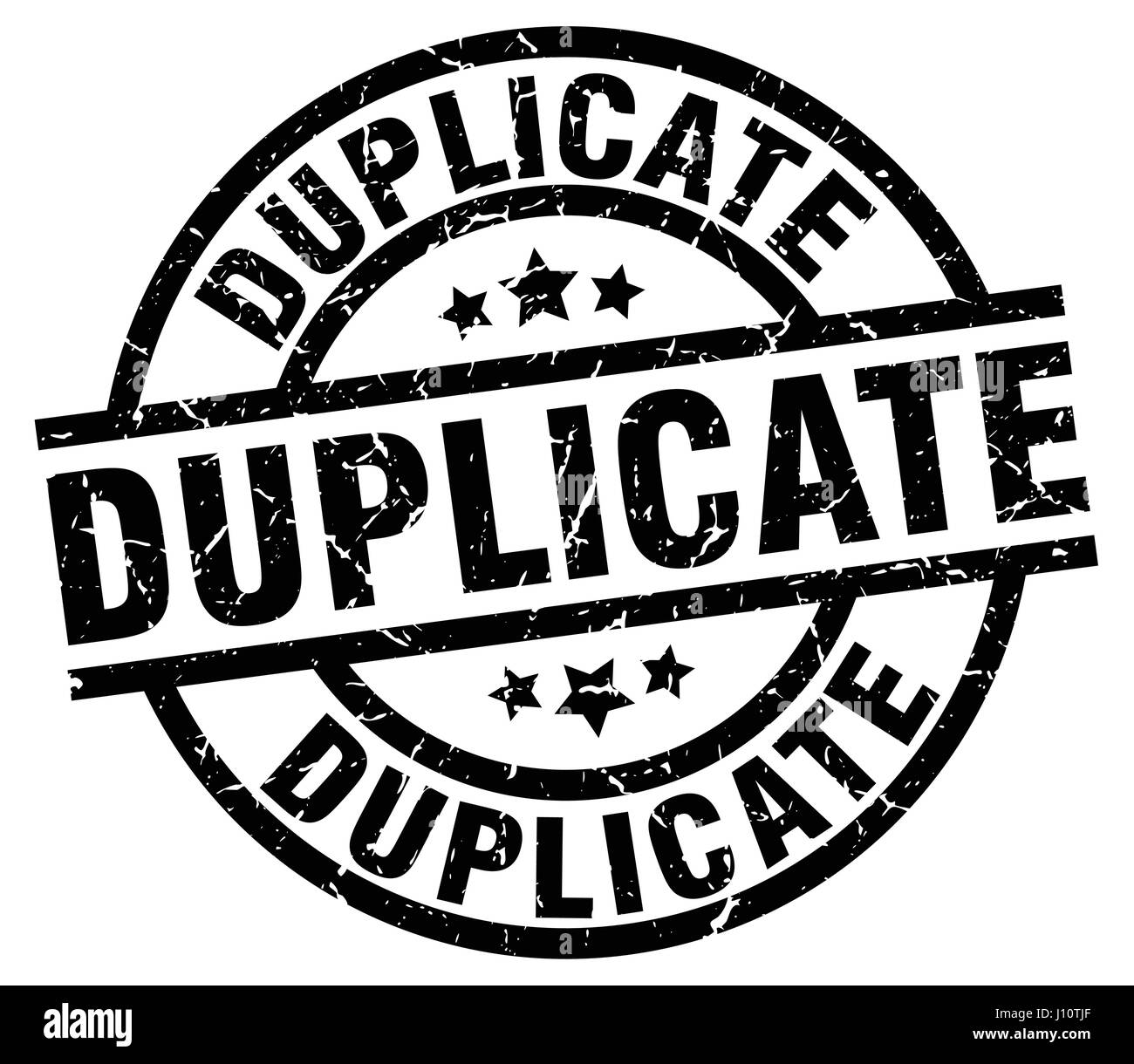 duplicate round grunge black stamp Stock Vector Image & Art - Alamy