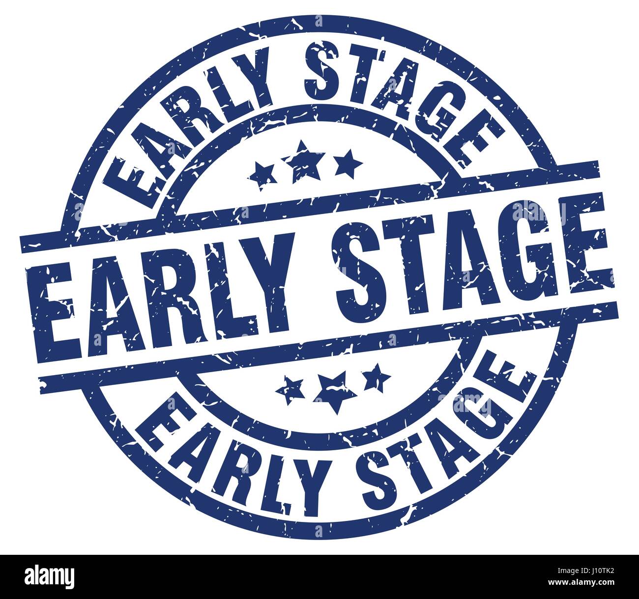 early stage blue round grunge stamp Stock Vector Image & Art - Alamy