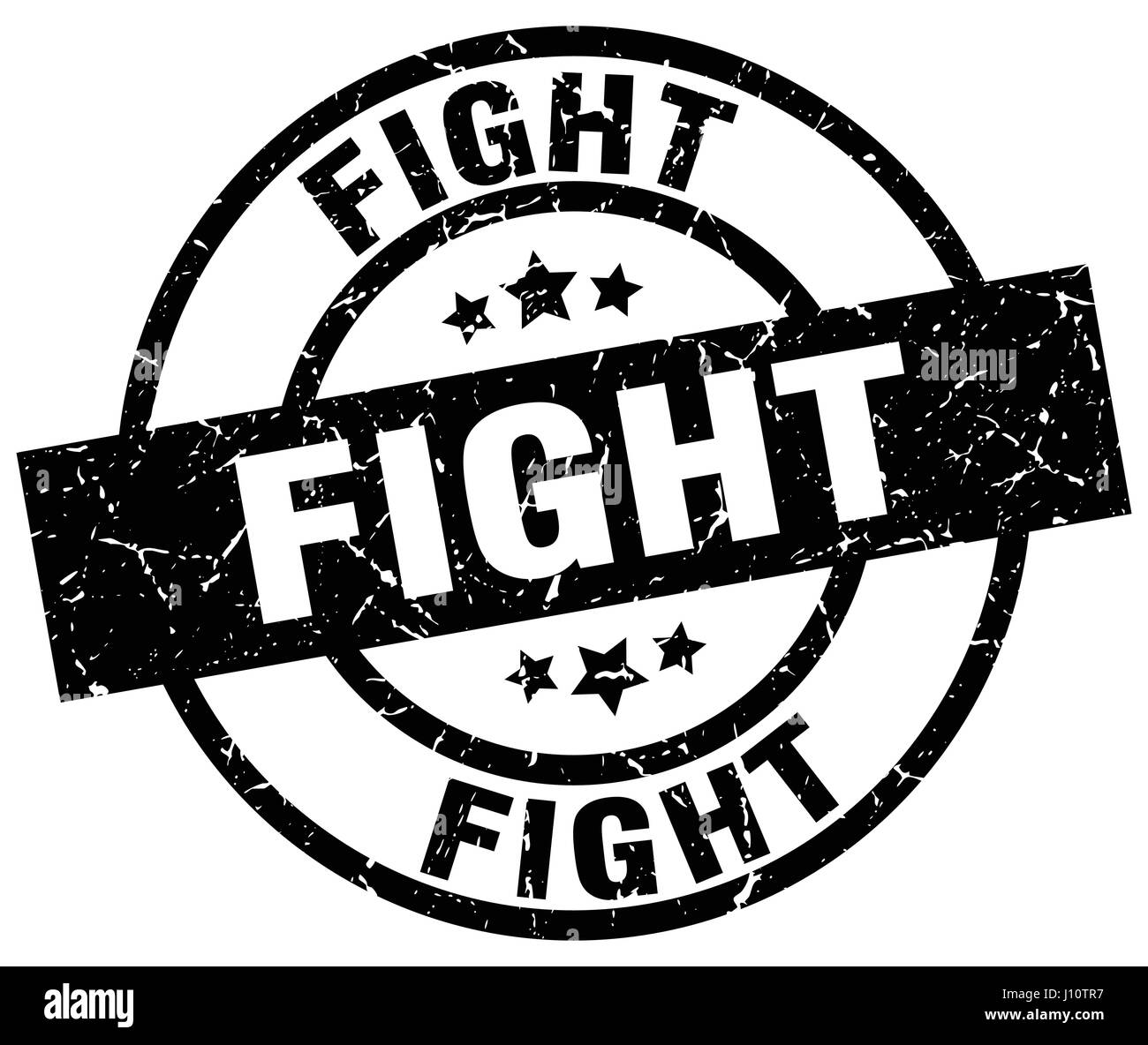 fight round grunge black stamp Stock Vector Image & Art - Alamy