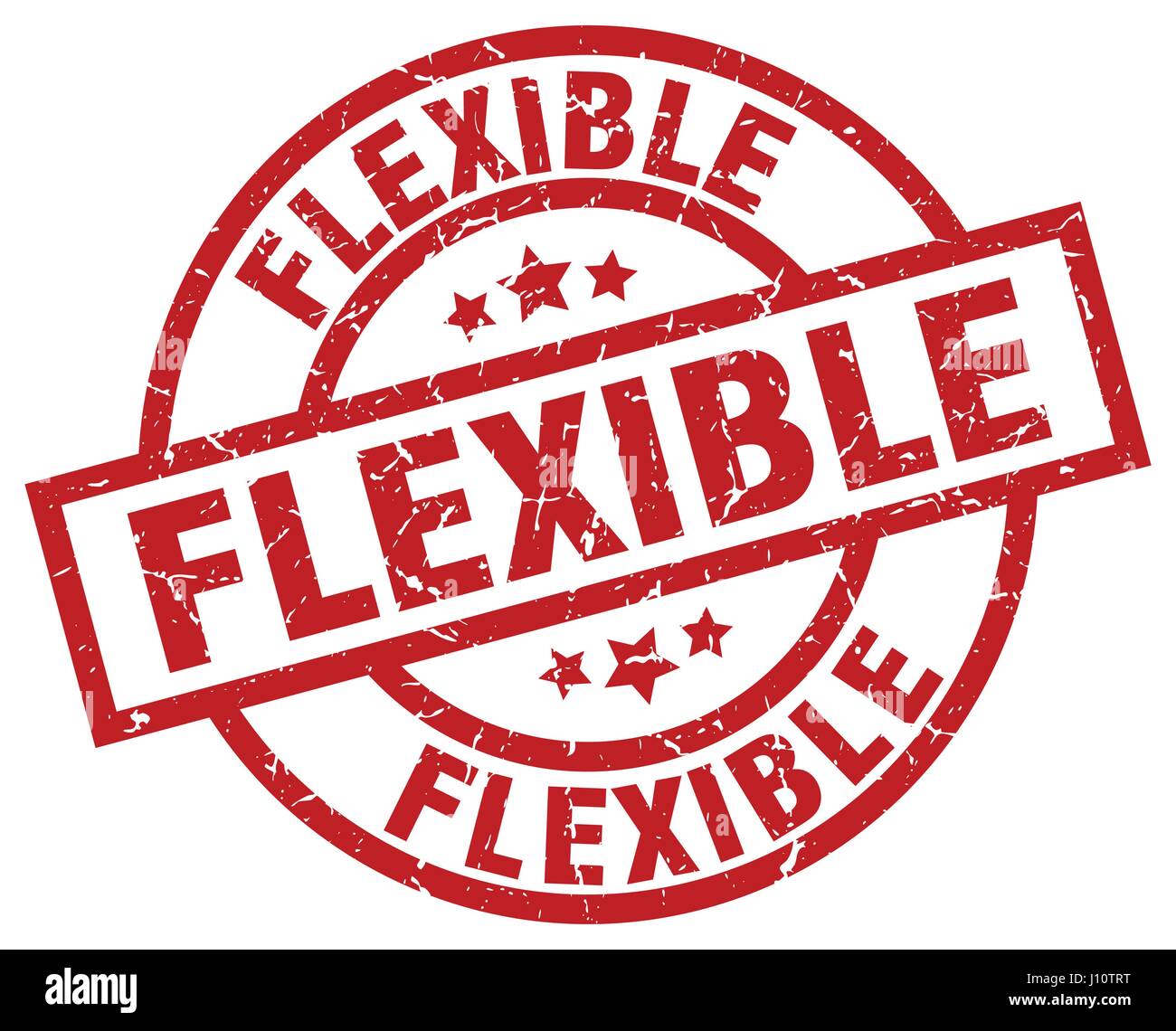 flexible round red grunge stamp Stock Vector Image & Art - Alamy