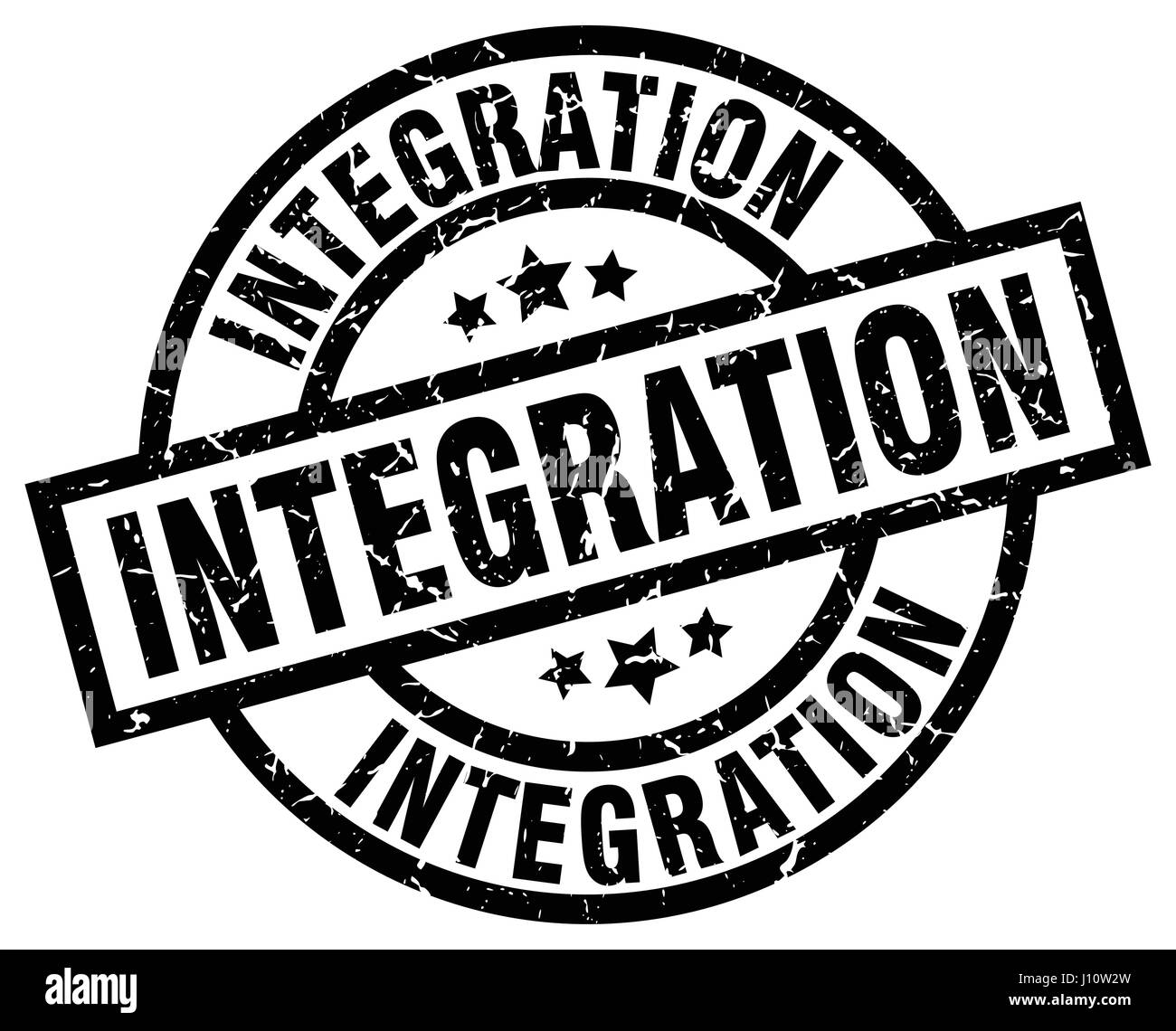 integration round grunge black stamp Stock Vector Image & Art - Alamy