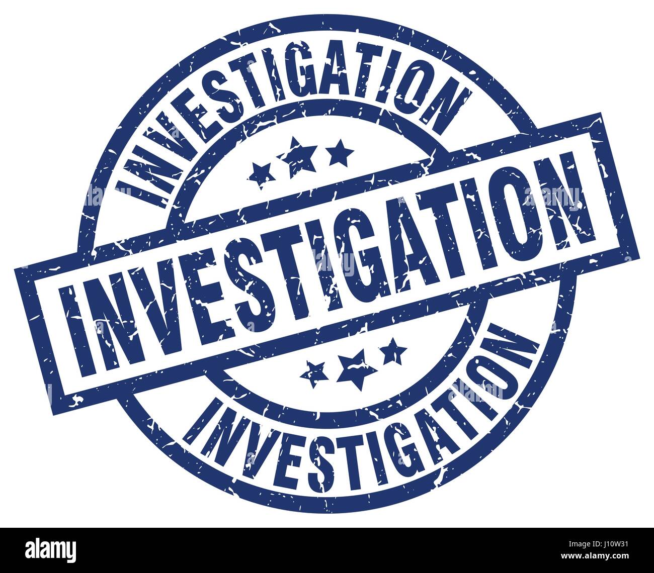 investigation blue round grunge stamp Stock Vector Image & Art - Alamy