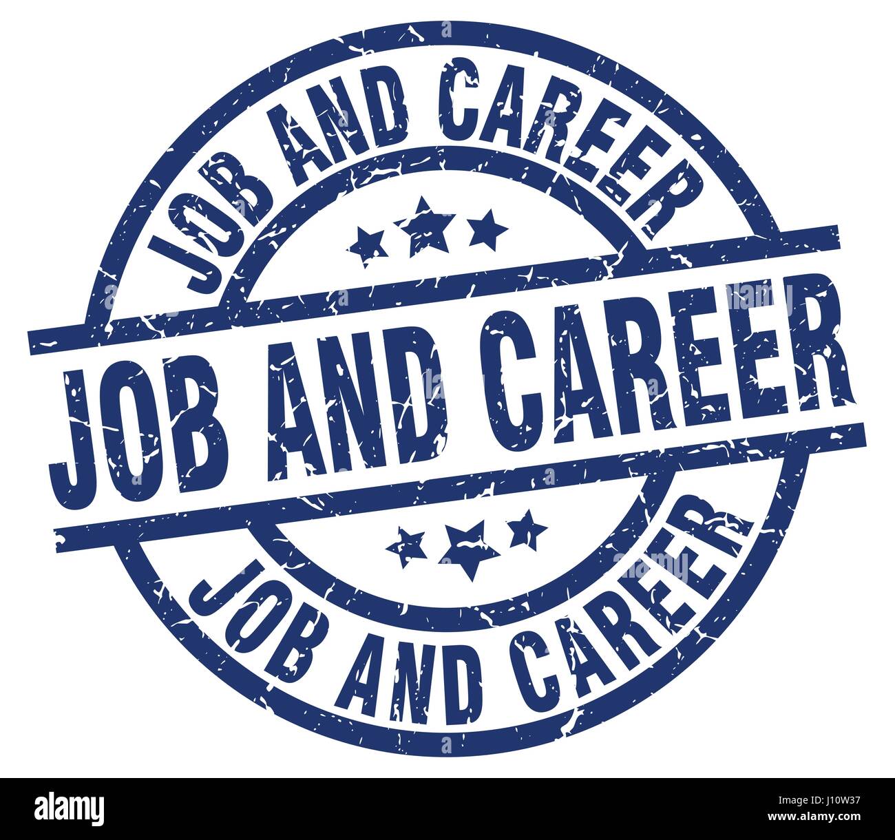 job and career blue round grunge stamp Stock Vector Image & Art - Alamy