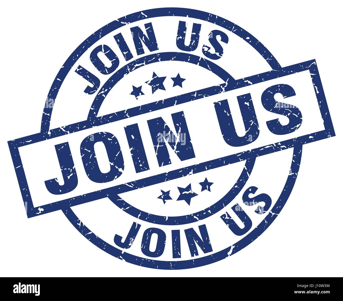 join us blue round grunge stamp Stock Vector Image & Art - Alamy