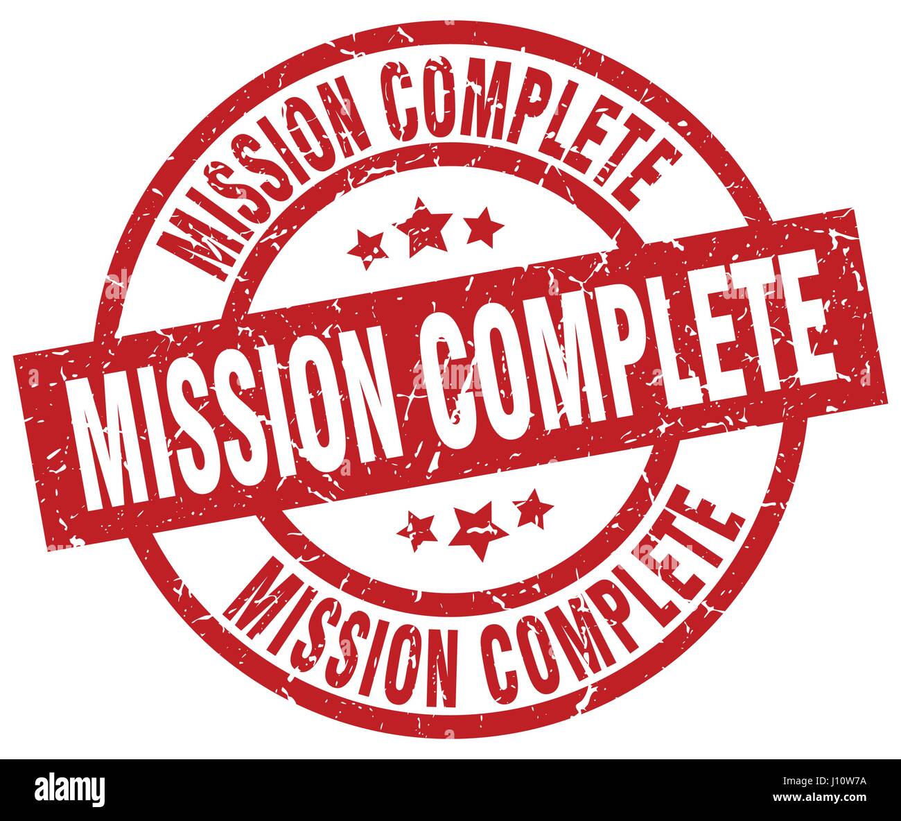 Mission complete red round grunge hi-res stock photography and images ...
