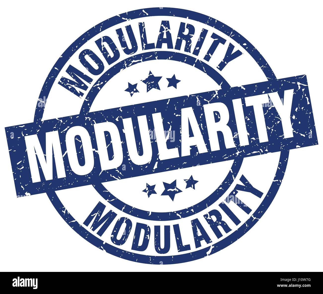 modularity blue round grunge stamp Stock Vector Image & Art - Alamy