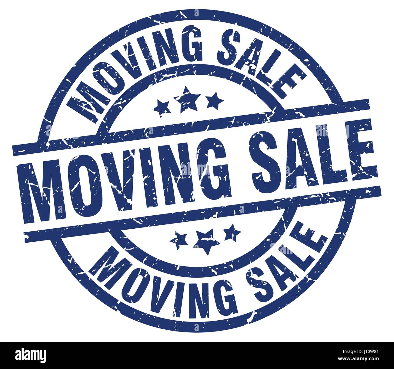 moving sale blue round grunge stamp Stock Vector Image & Art - Alamy