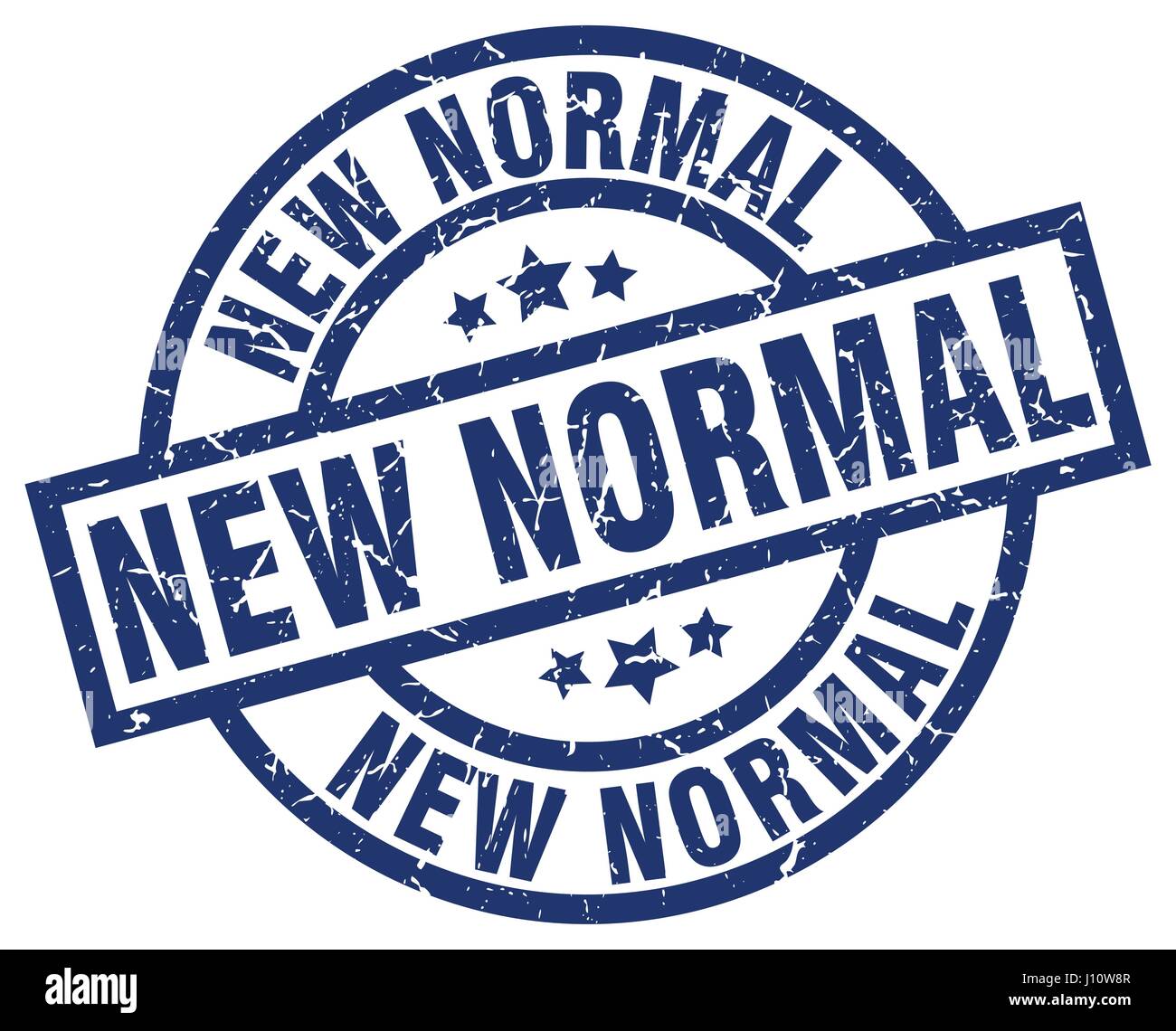 new normal blue round grunge stamp Stock Vector Image & Art - Alamy