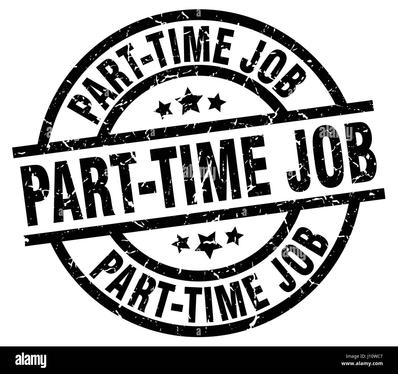 part-time job round grunge black stamp Stock Vector Image & Art - Alamy