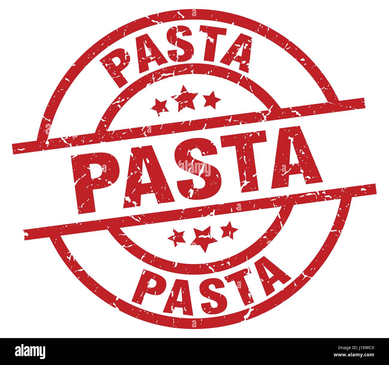 pasta round red grunge stamp Stock Vector Image & Art - Alamy