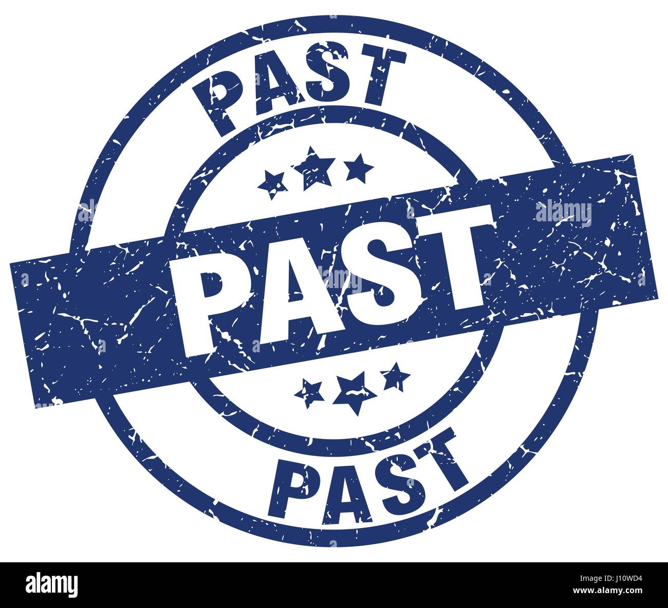 past blue round grunge stamp Stock Vector Image & Art - Alamy