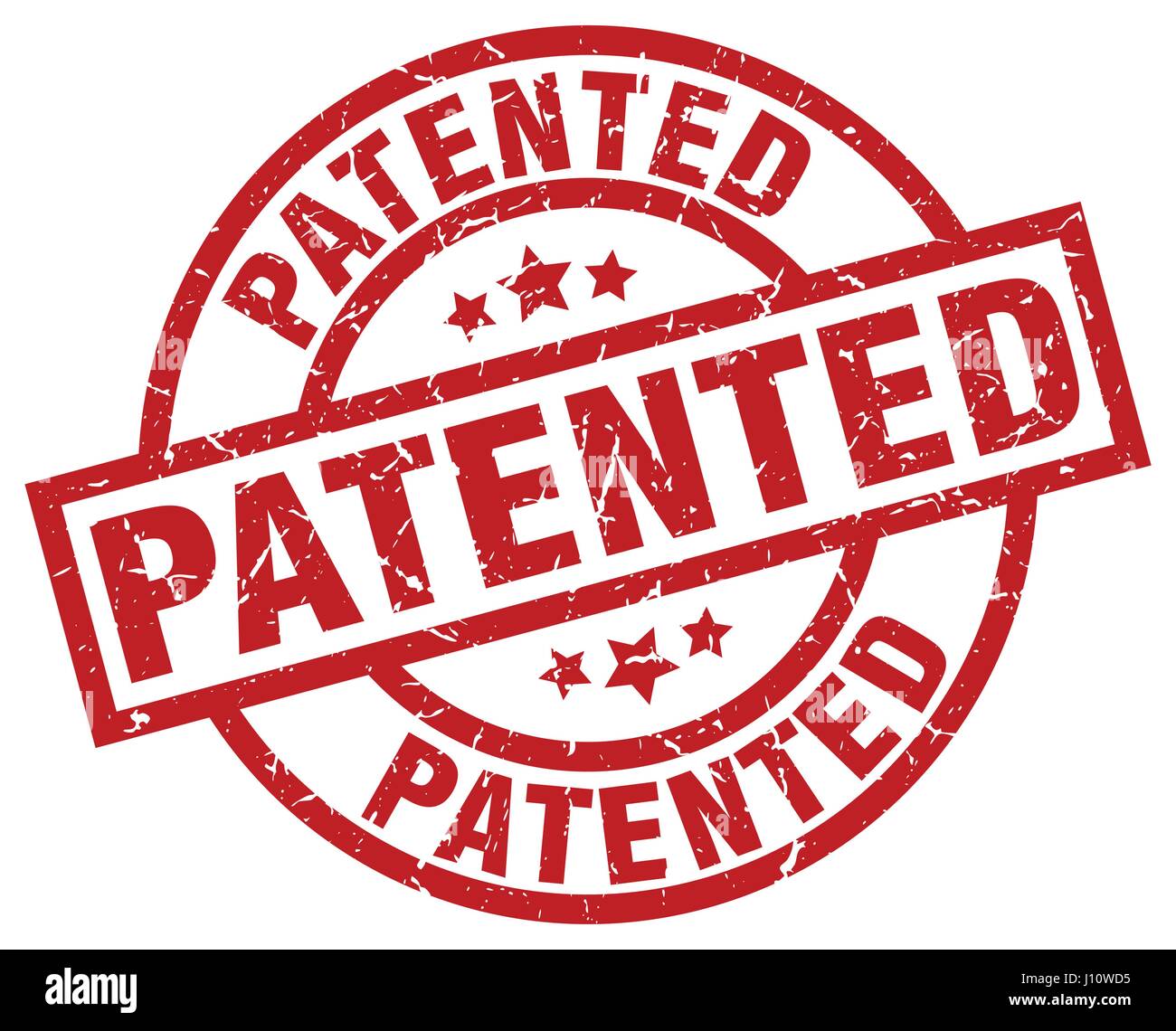 patented round red grunge stamp Stock Vector Image & Art - Alamy
