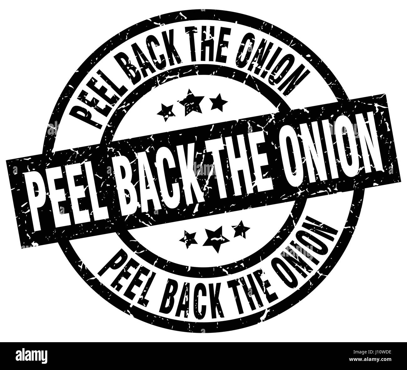 peel back the onion round grunge black stamp Stock Vector Image & Art ...
