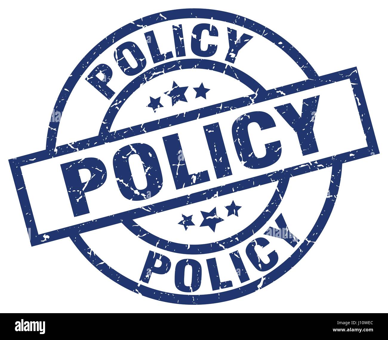 policy blue round grunge stamp Stock Vector Image & Art - Alamy