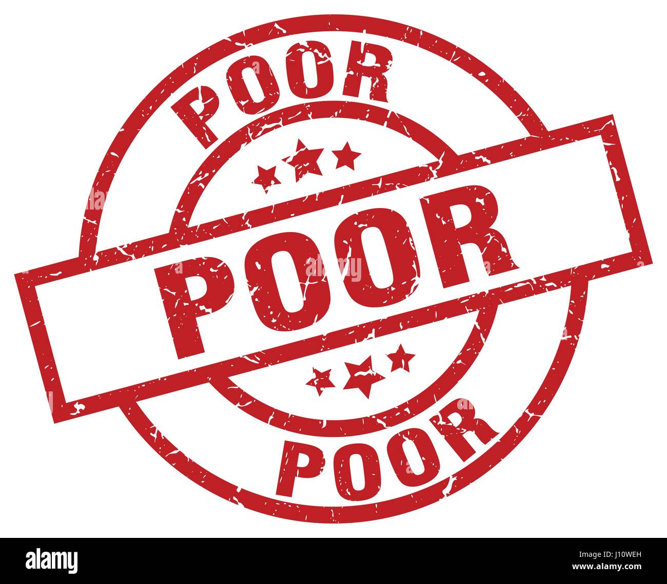 poor round red grunge stamp Stock Vector Image & Art - Alamy