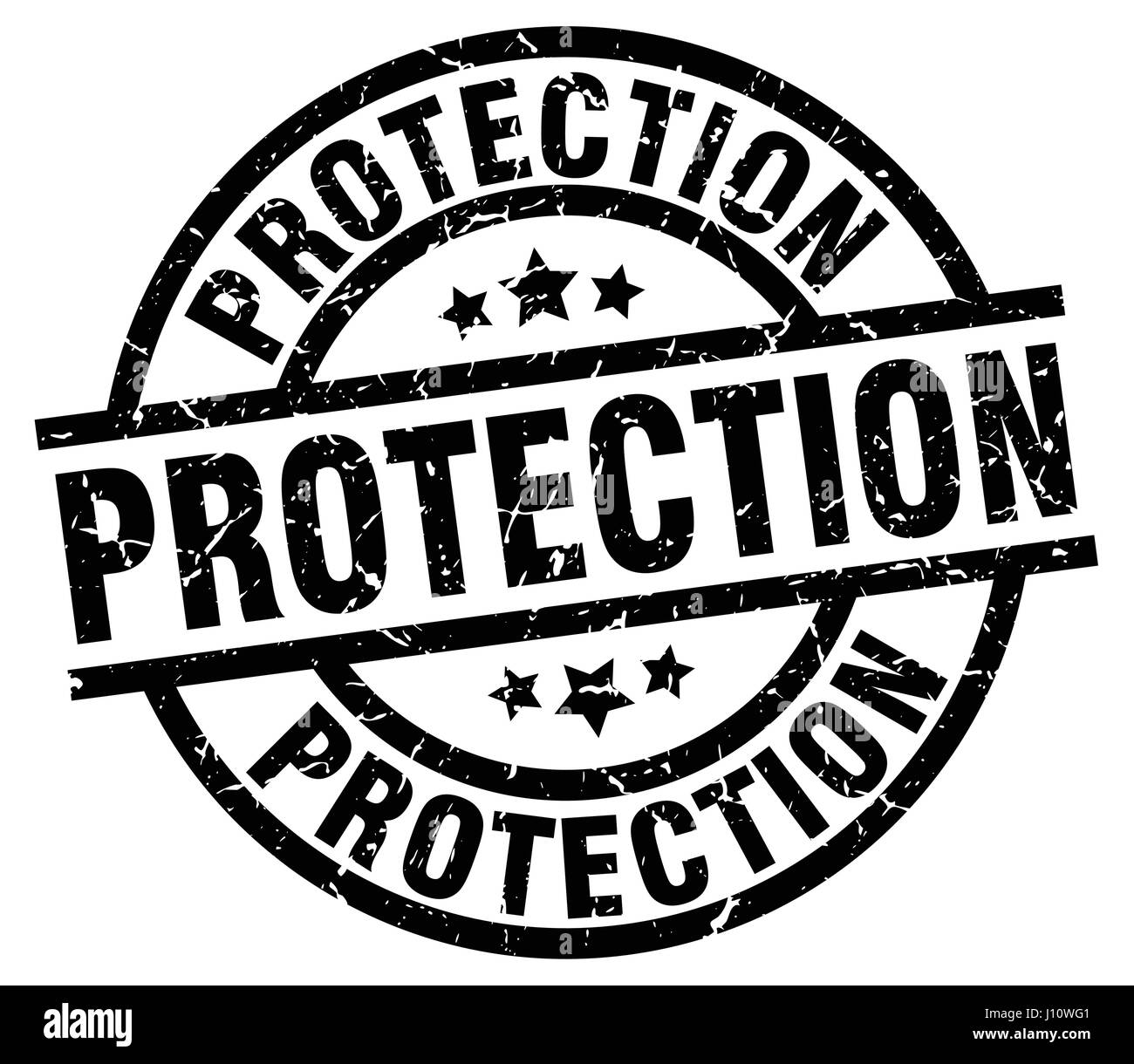 protection round grunge black stamp Stock Vector Image & Art - Alamy