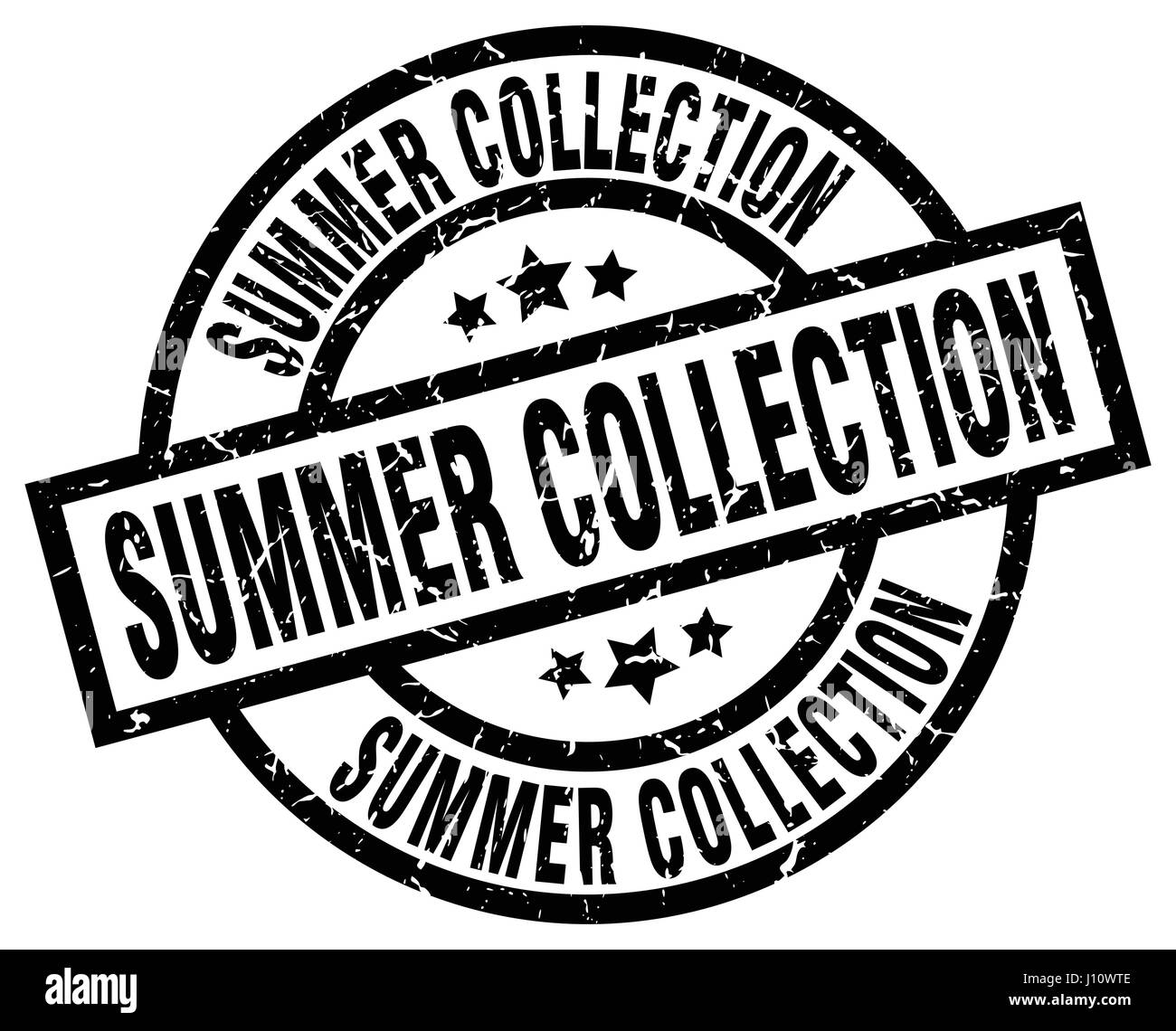 summer collection round grunge black stamp Stock Vector Image & Art - Alamy