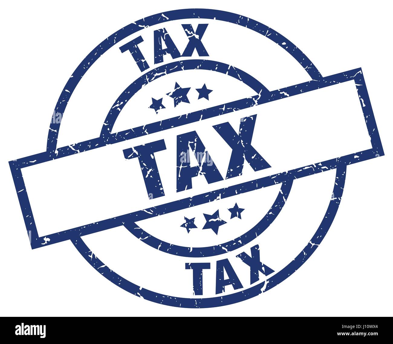 tax blue round grunge stamp Stock Vector Image & Art - Alamy