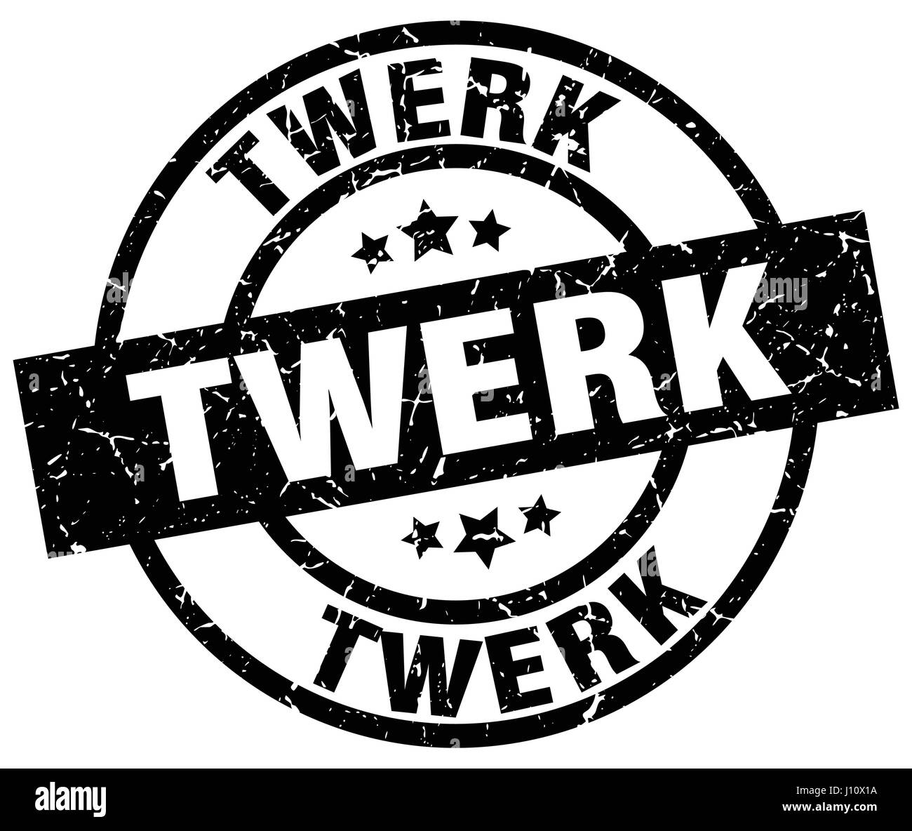 Twerk Round Grunge Black Stamp Stock Vector Image And Art Alamy