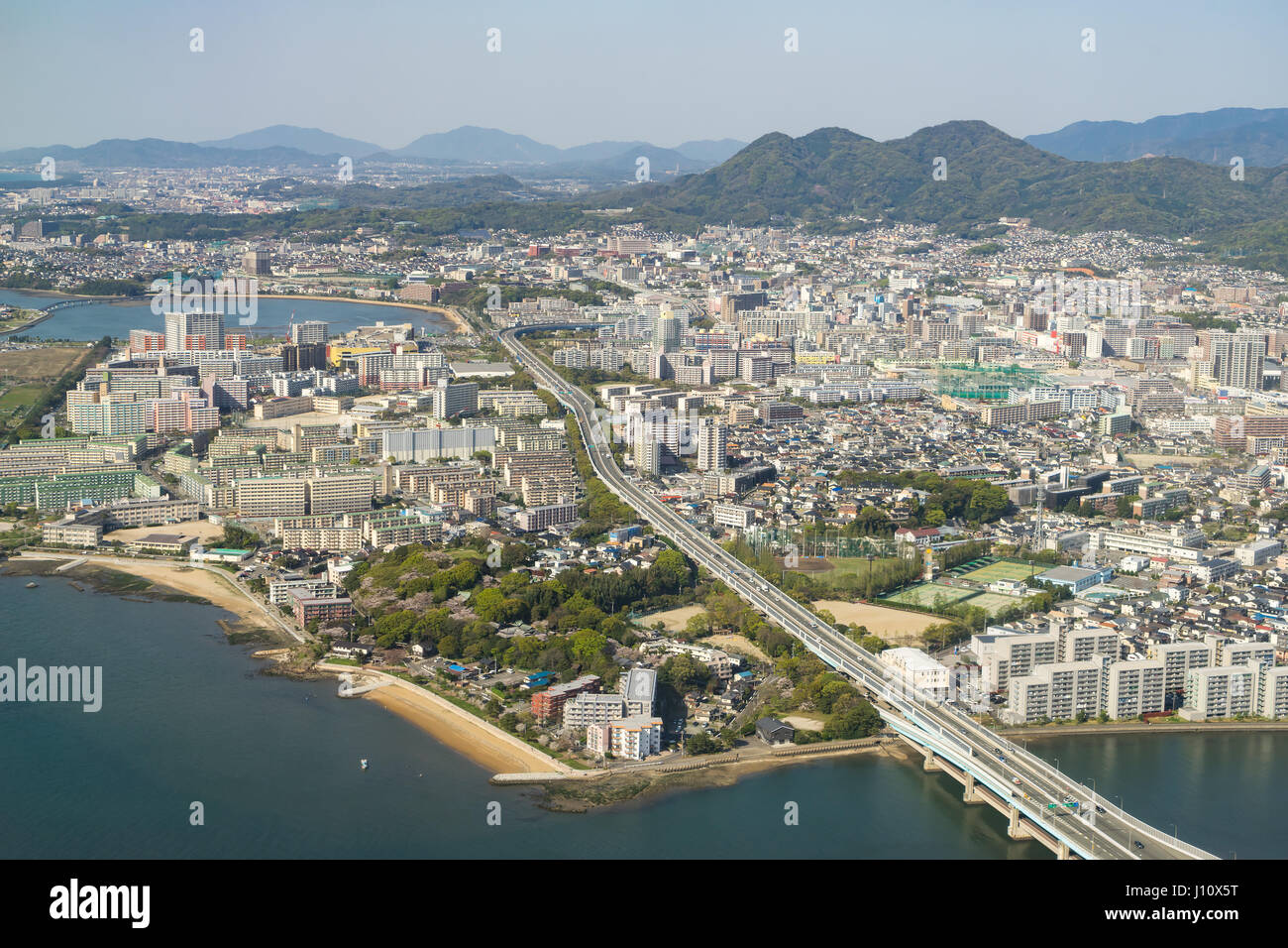 Aerial View of Fukuoka City in Fukuoka, Japan Stock Photo - Alamy