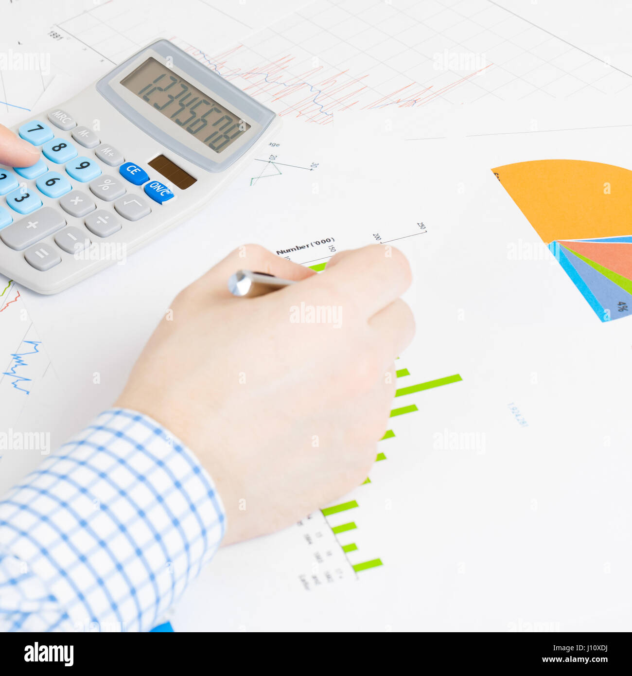 Business world and its symbols - businessman busy doing some ...