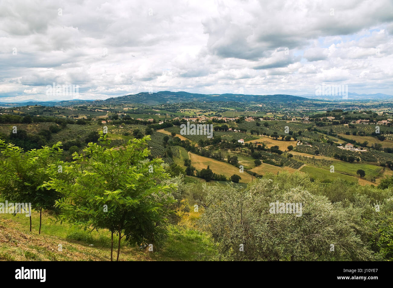Panoramic view of Montefalco. Umbria. Italy Stock Photo - Alamy