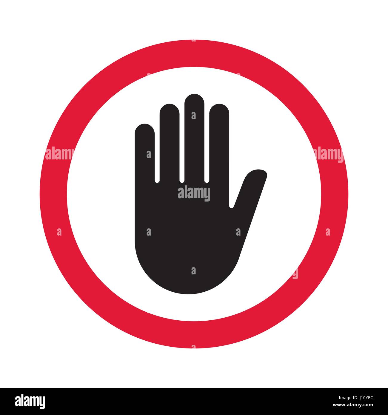 Hand sign push. Vector illustration Stock Vector Image & Art - Alamy