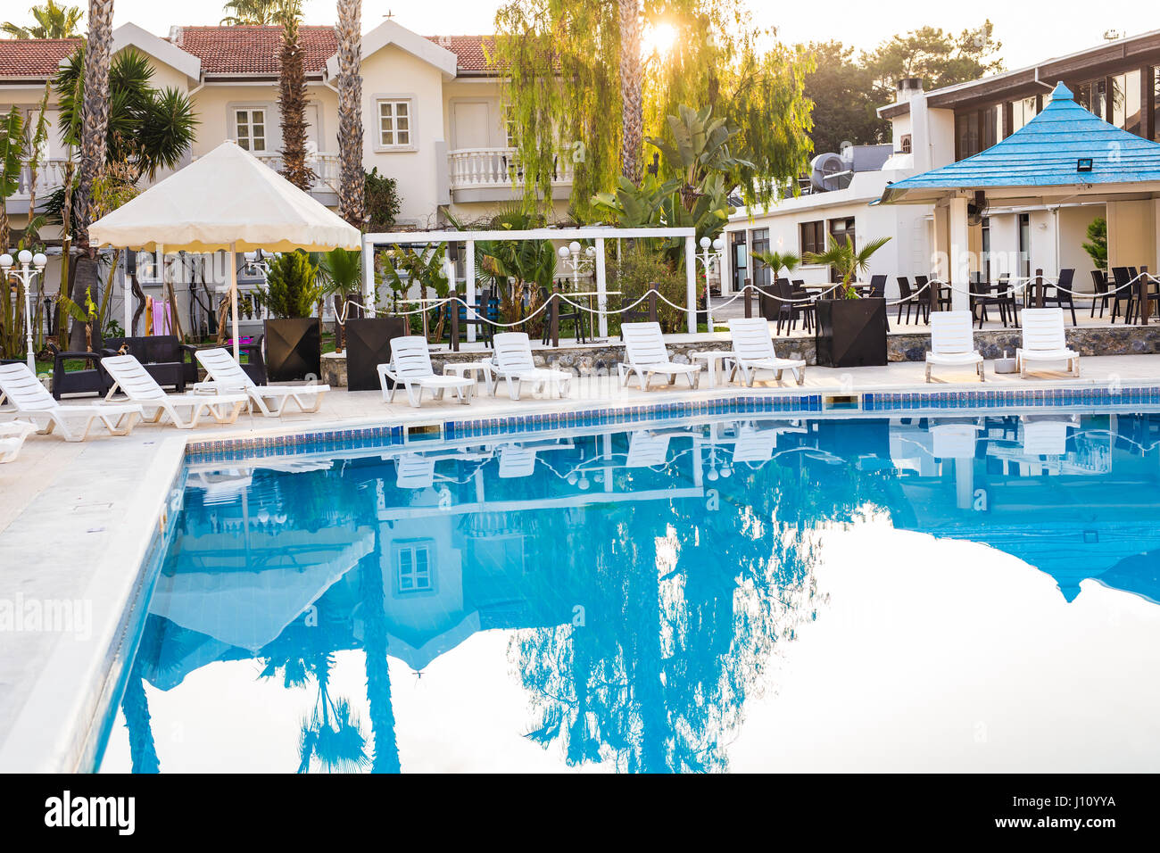 Swimming pool of luxury hotel Stock Photo - Alamy