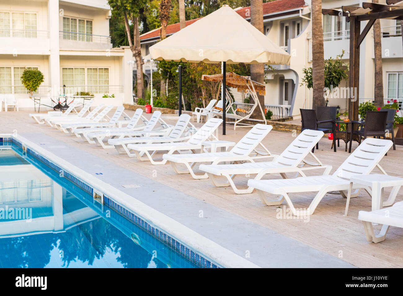 Swimming pool of luxury hotel Stock Photo - Alamy