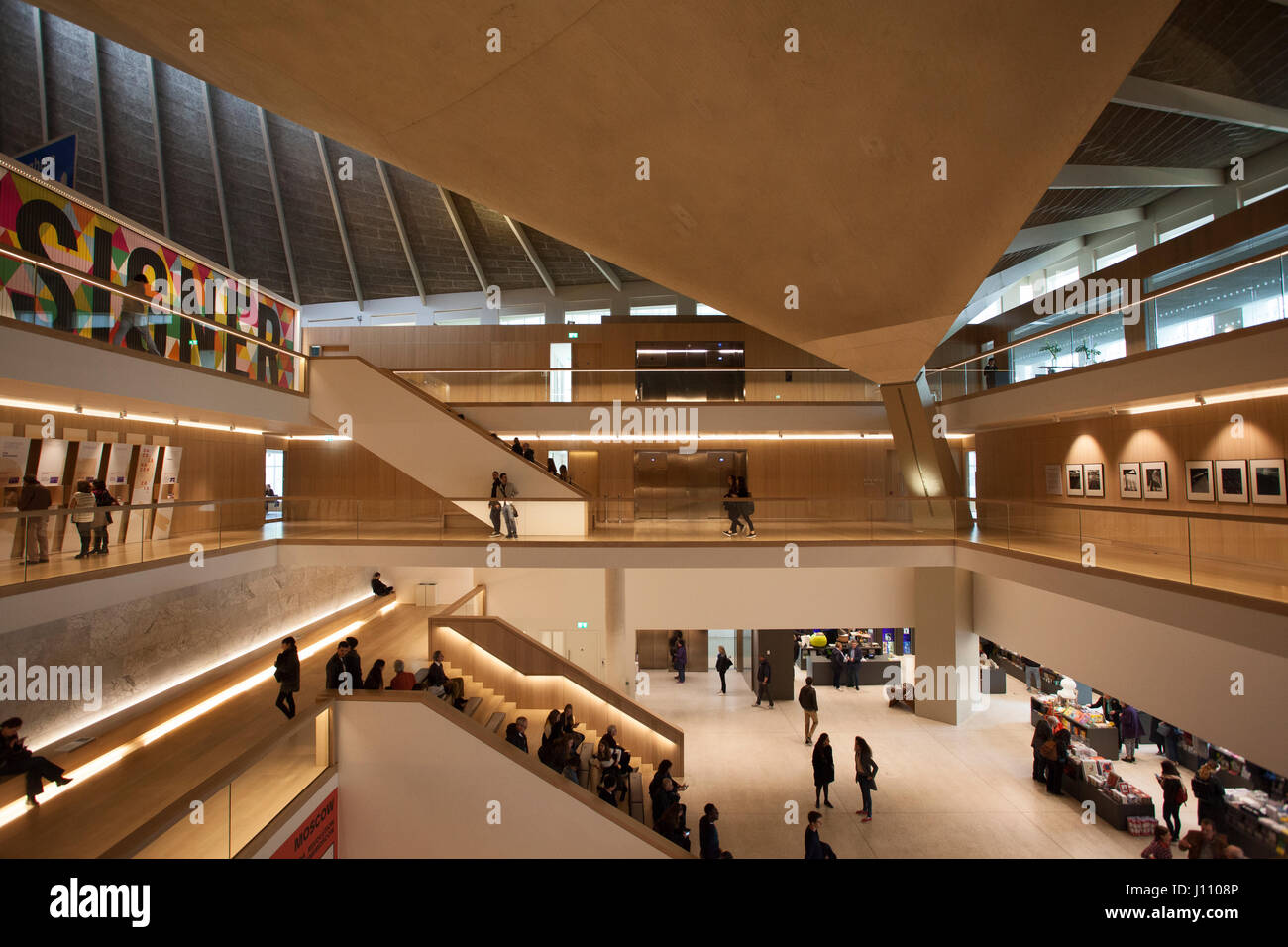 Interior of the Design Museum, Kensington High Street, London, UK Stock ...