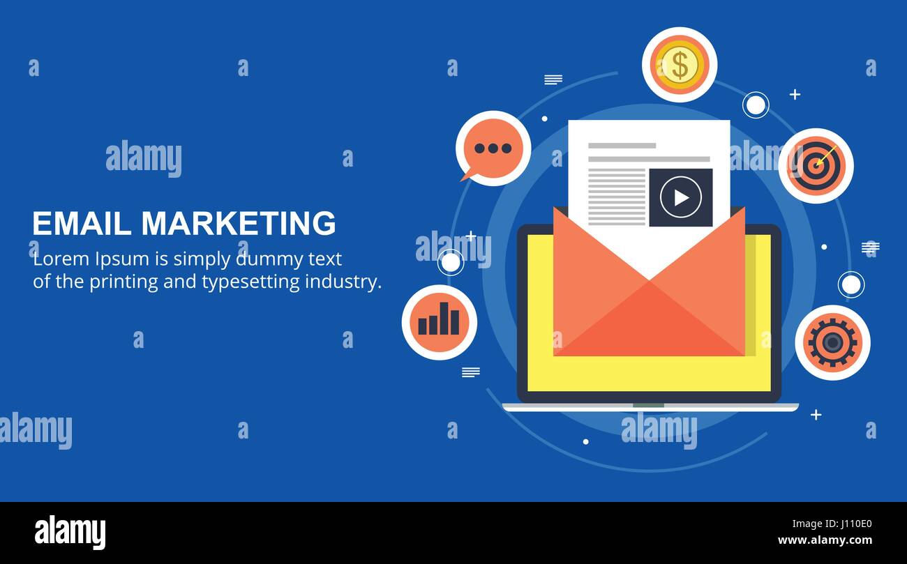 Email marketing - news letter marketing - email subscription concept ...