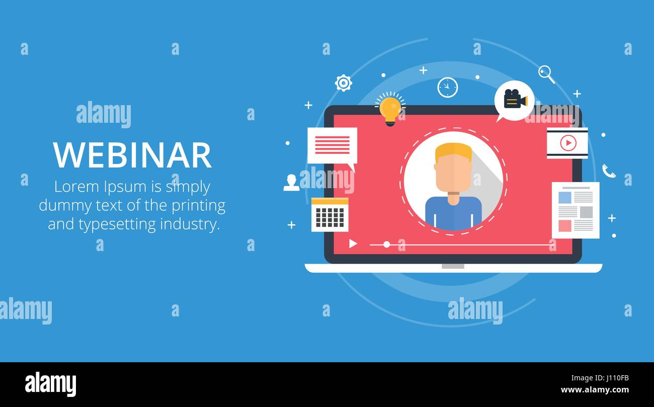 Webinar - live video streaming - online tutorial - video conference ...